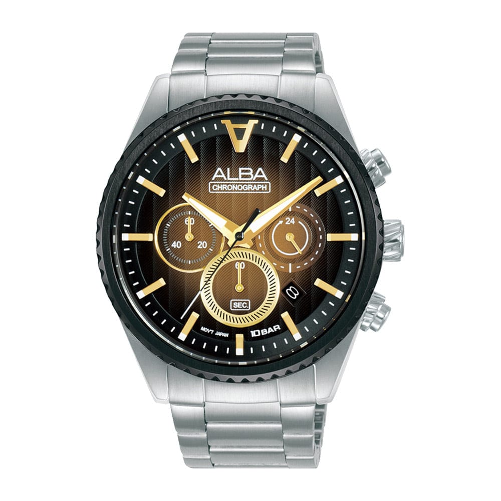 Alba Sign A AT3H95X Silver Stainless Steel Quartz Men Watch