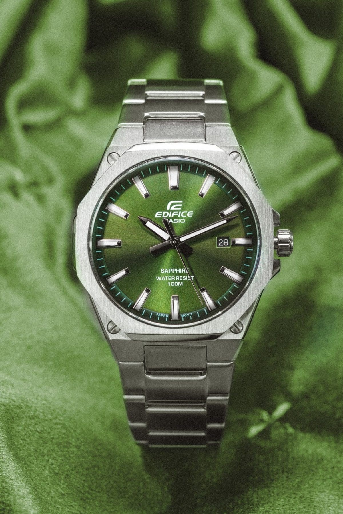 Casio Edifice EFR-S108D-3AV Sapphire Crystal Green Men Watch Malaysia