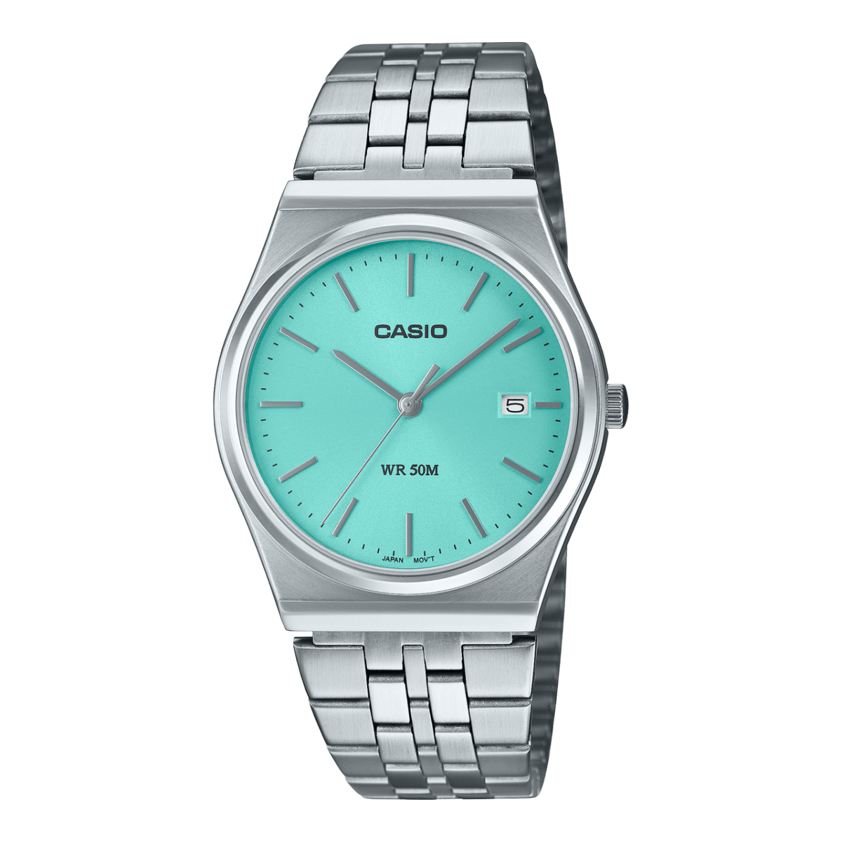 Casio Enticer MTP-B145D-2A1V Turquoise Blue Stainless Steel Watch