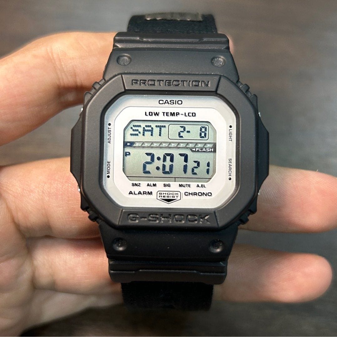 [Pre-Owned] Casio G-Shock G-Lide GLS-5600CL-1 Cloth Band Sqaure Watch