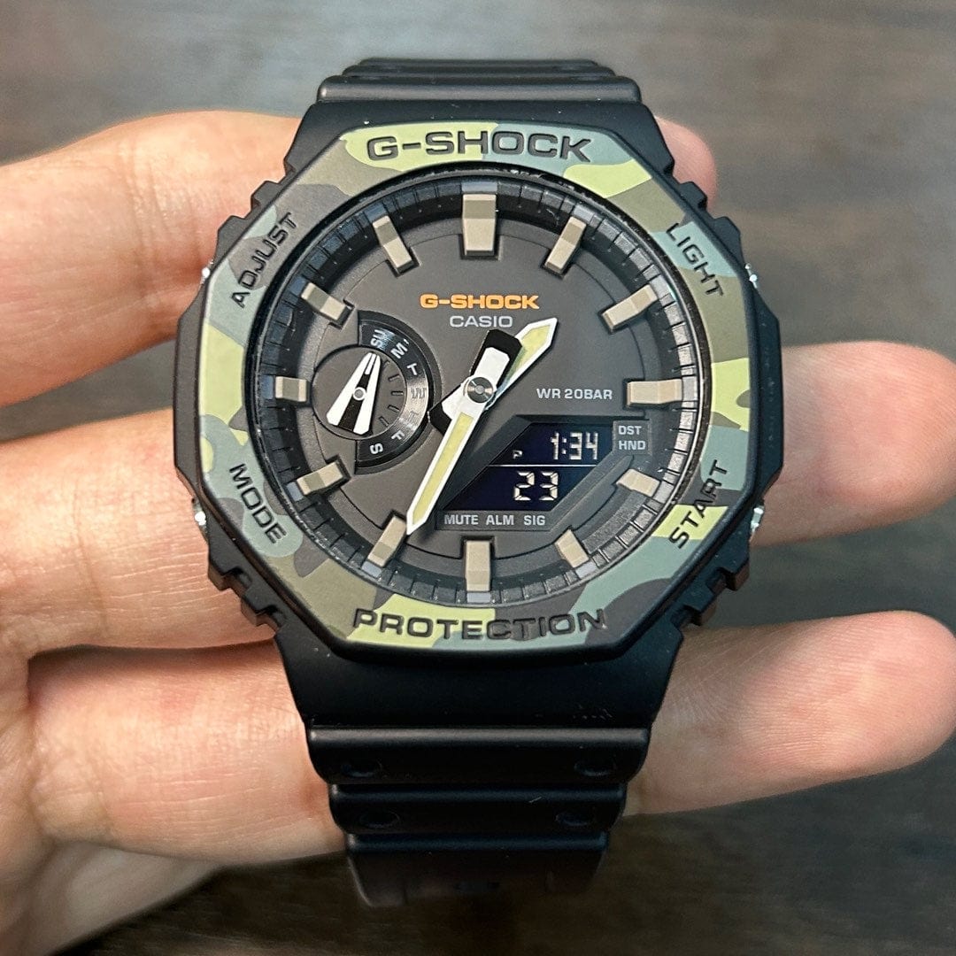 [Pre-Owned]Casio G-Shock TMJ GA-2100SU-1A Green Camo CasiOak Men Watch