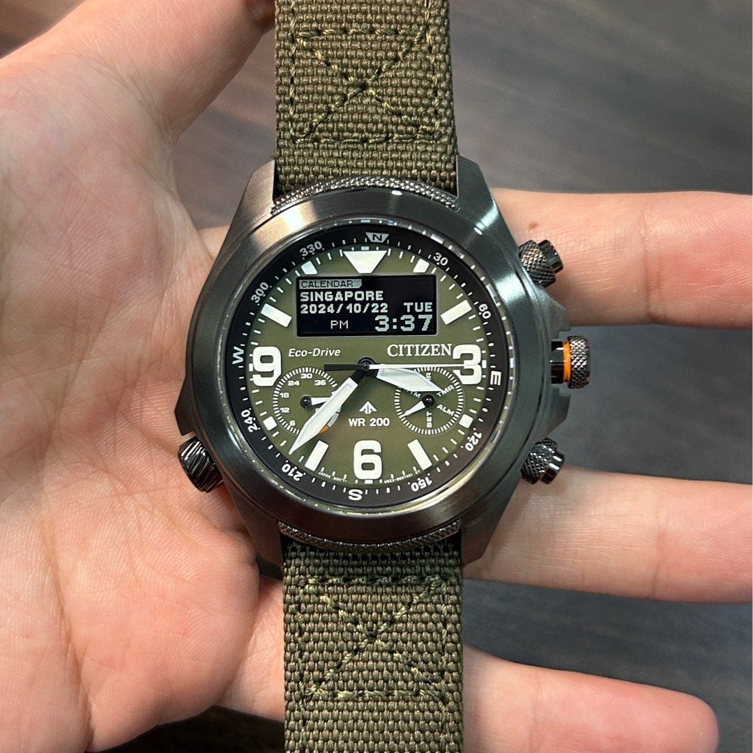 [Pre-Owned] Citizen Promaster Land JV1005-02W Eco-Drive Men Watch