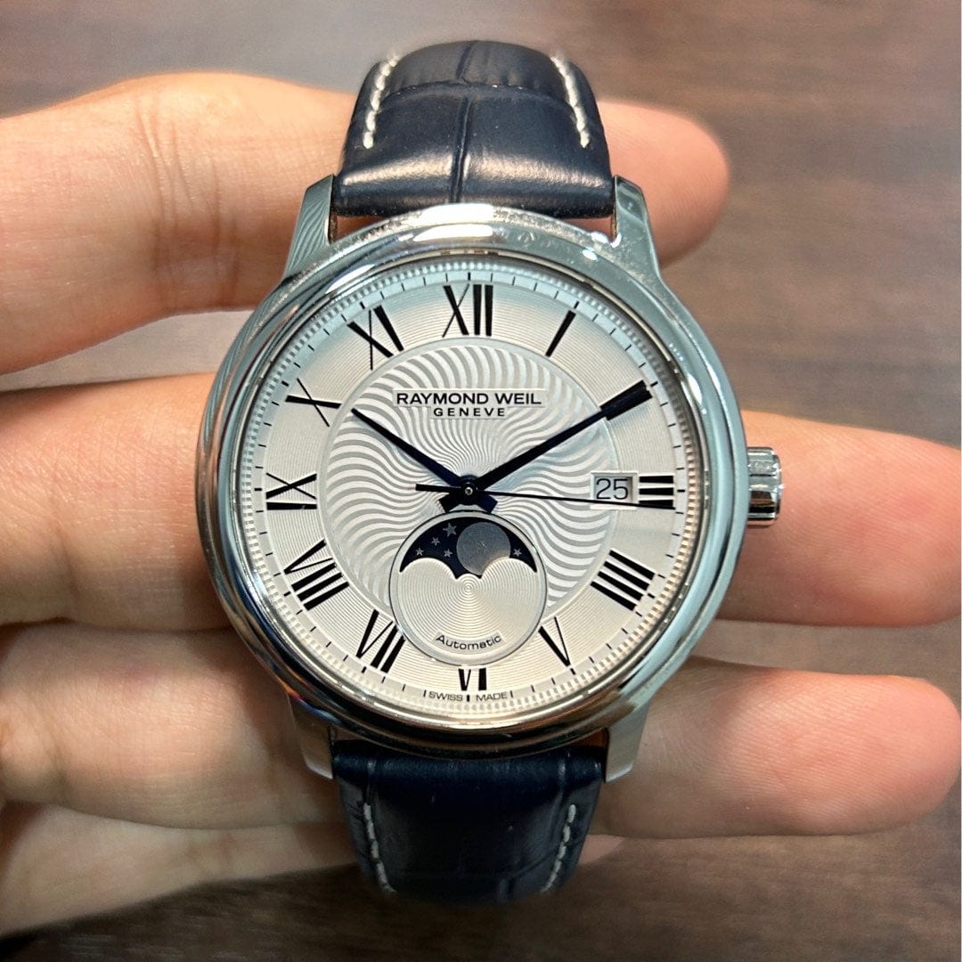 [Pre-Owned] Raymond Weil Maestro Moon Phase 2239 Automatic Men Watch